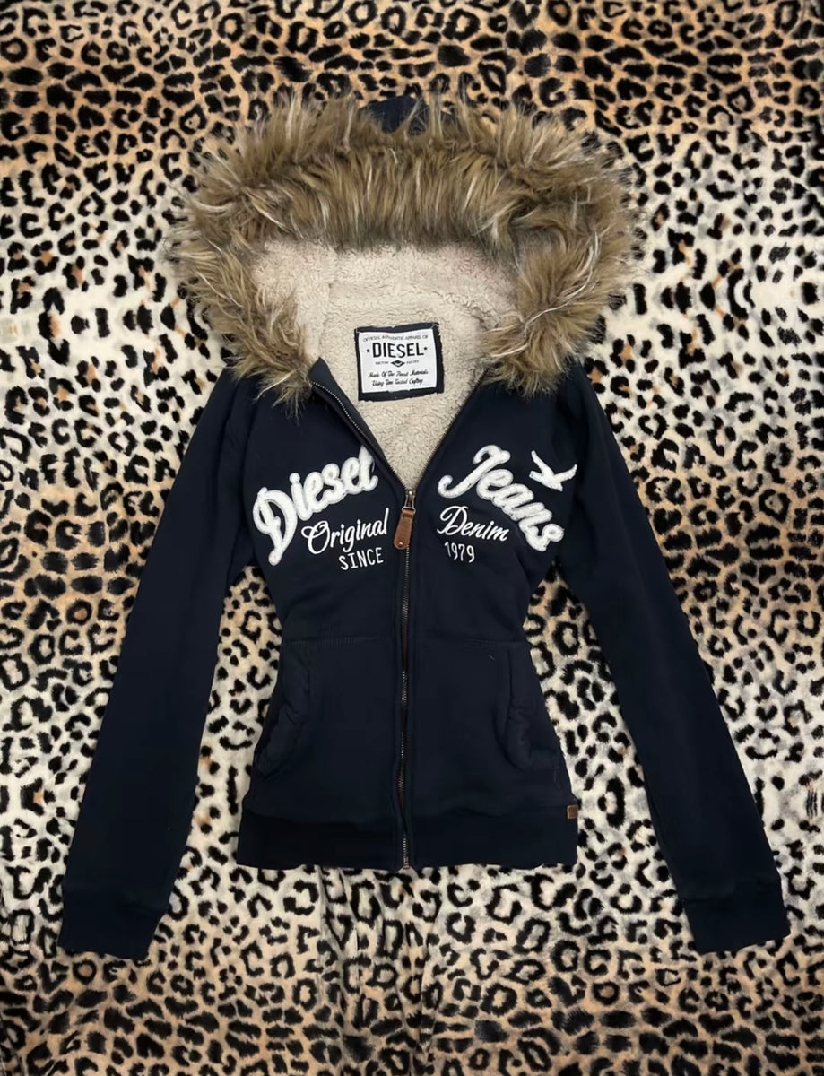 Diesel Jeans Fur Zip Up Hoodie Jacket – Saesrichx